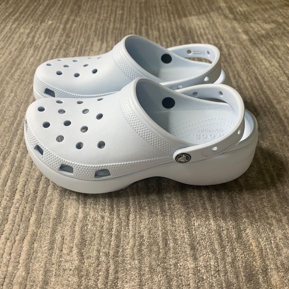 CROCS | Shoes | Crocs Classic Platform Clogs Womens 9 Mineral Blue New ...